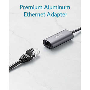 Anker USB 3.0 to Ethernet Adapter, PowerExpand USB 3.0 to Gigabit Ethernet Adapter, Aluminum Portable USB-A Adapter Compatible for MacBook Pro 2015, MacBook Air 2017, and More