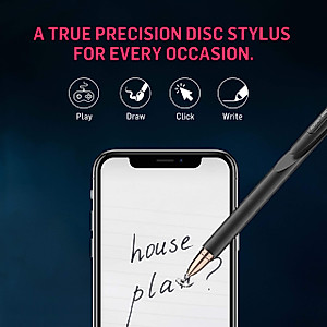 Adonit Pro 4 (Black) Luxury Capacitive Stylus Pen, High Sensitivity Fine Point and Precision,Stylus for iPad, Air, Mini, Android, iPhone, Surface, Other Touch Screens, Compatible for All Touchscreens