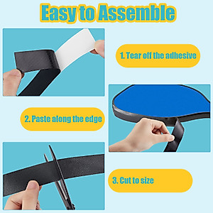 Juexica 4 Pcs Edge Ball Tape Ball Paddle Edge Tape Ball Racquet Guard Protection Tape Ball Paddle Side Tape for Paddles (Black)