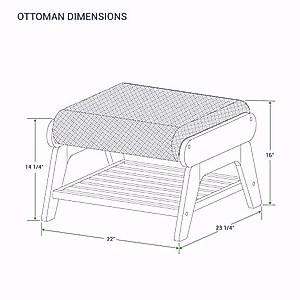 Cambridge Casual Auburn Upholstered Outdoor Ottoman