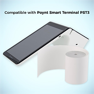 ReceiptPaperPro 2 1/4” x 72 ft Coreless Thermal Paper Receipt Rolls for Poynt C Smart Terminal V3.0, 25 Rolls/Case