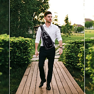 AmHoo Sling Backpack Chest Shoudler Crossbody Bag Water Resistant Hiking Daypack Small Red