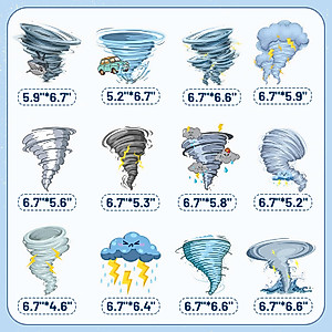 12 PCS Tornado Honeycomb Centerpieces, Tornado Birthday Party Decorations Tornado Weather Table Centerpieces Decorations Supplies for Kids Teens Boys Girls Baby Shower