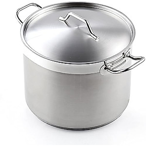 Cooks Standard Stockpots Stainless Steel, 8 Quart Professional Grade Stock Pot with Lid, Silver