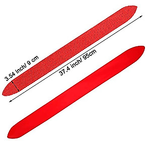 2 Pieces Polka Dot Headband Bandana Headband 50s Costume Hair Accessories Bows Wide Headwrap for Women and Girls (Red,Small Dots)