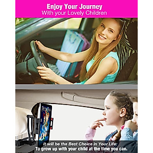 INNOMAX Adjustable Long Arm Tablet Mount, Backseat iPad Holder, 5"-12.5" Devices, Black