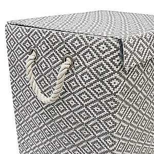 JVL Argyle Rectangular Foldable Paper Lidded Storage