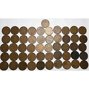 1914 P Lincoln Wheat Cent Penny Roll 50 Coins Penny Seller Good