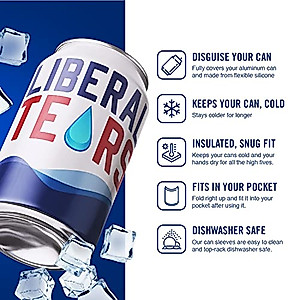 Silicone Sleeve Can Cover - Insulated Can Sleeve - Novelty Disguise for Outdoors, Golf, Parties, Concerts, Tailgate - Hide a Drink To Look Like Soda, Fits 12 oz Can(Tears)