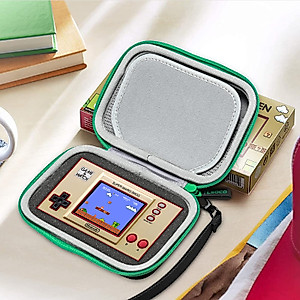 RLSOCO Carrying Case for Nintendo Game & Watch: Super Mario Bros/The Legend of Zelda (Green Zipper)