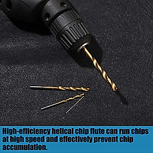 1mm Cobalt Drill Bit Set, M35 Twist HSS Drill Bits Straight Shank, 1mm High Speed Steel Drill Bits for Drilling in Hard Metal, Stainless Steel, Cast Iron