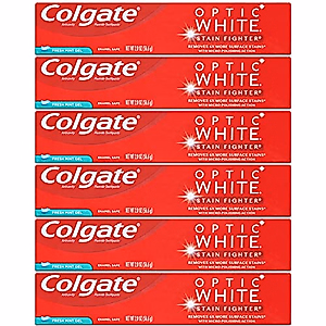 Colgate Toothpaste Optic White Stain Fighter Clean Mint Paste 2.0 Ounce - 6 pack