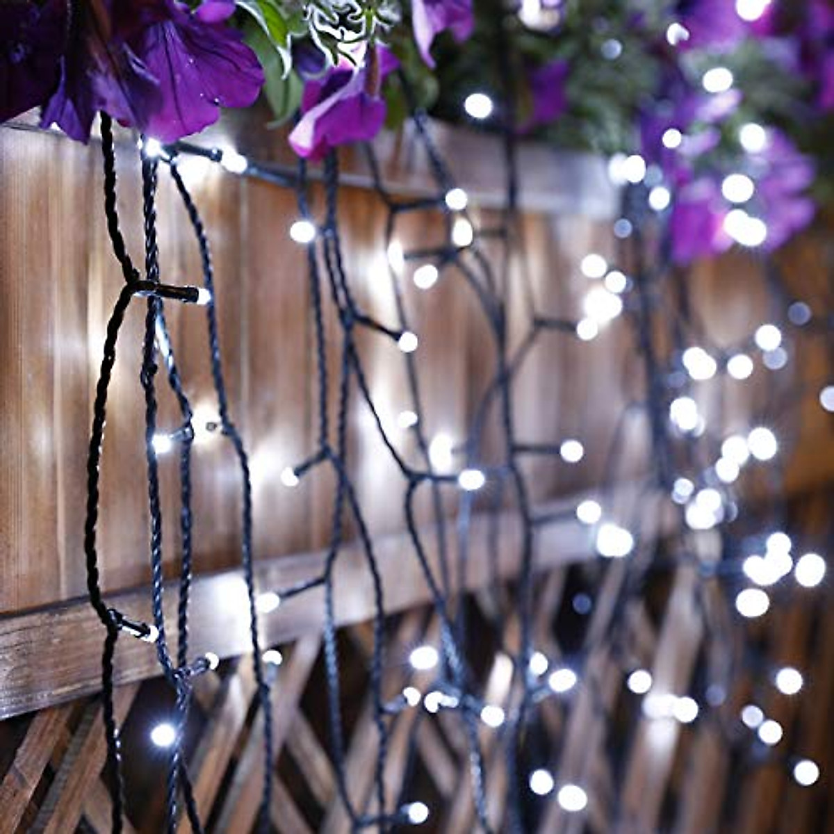 QINOL 2-Pack 400LED 72FT Solar String Lights Outdoor, Green Wire Solar Christmas , Waterproof 8 Modes Twinkle Lights for Xmas Tree Garden Decorations (Cool White)