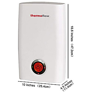 Thermoflow Tankless Water Heater Electric, 24kW at 240 Volts on Demand Instant Endless Hot Water Heater with Self Modulating Temperature Technology for Whole House Shower, CSA Listed