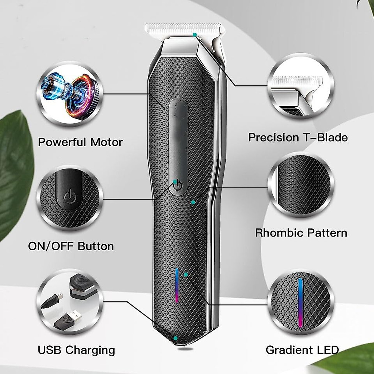 HARUE Hair Clippers for Men, Professional Electric Hair Trimmer Barber Hair Clipper Rechargeable Hair Cutting Machine Haircut Men Cordless Hair Cutter Corded