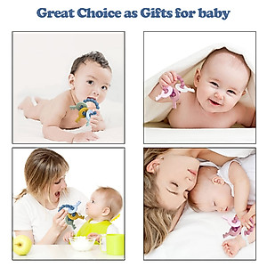 YAPROOM Silicone Teething Keys for 6-18 Month Baby, Infants Toddler Toy Keys, Cute Keys Teether Ring, Soft Teether Toys for Baby Girl