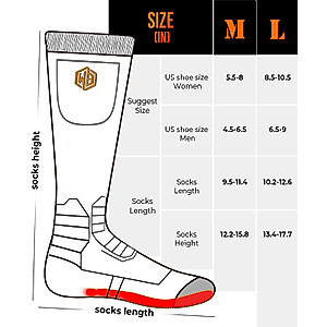 4000mah Rechargeable Heated Socks, Electric Socks for Men Women, Foot Warmers for Women Hunting Skiing Cycling Camping Hiking Ski Sock - XL