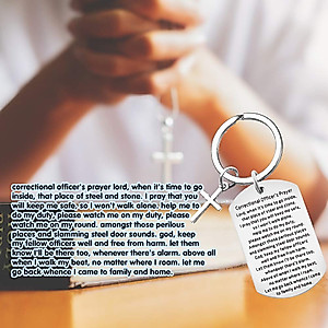 Vadaka Correctional Officer Keychain Prayer Jewelry Christian Gift Religious Jewelry Thanksgiving Day Christmas Birthday Gift from Correctional Officer Mom Wife Daughter