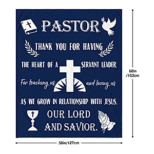 Muxuten Pastor Appreciation Gifts Blanket 60"X50" - Pastor Gifts for Men - Gifts for Pastor - Christian Gifts for Men - Inspirational Pastor Gifts for Men - Birthday Religious Gift Ideas for Pastor