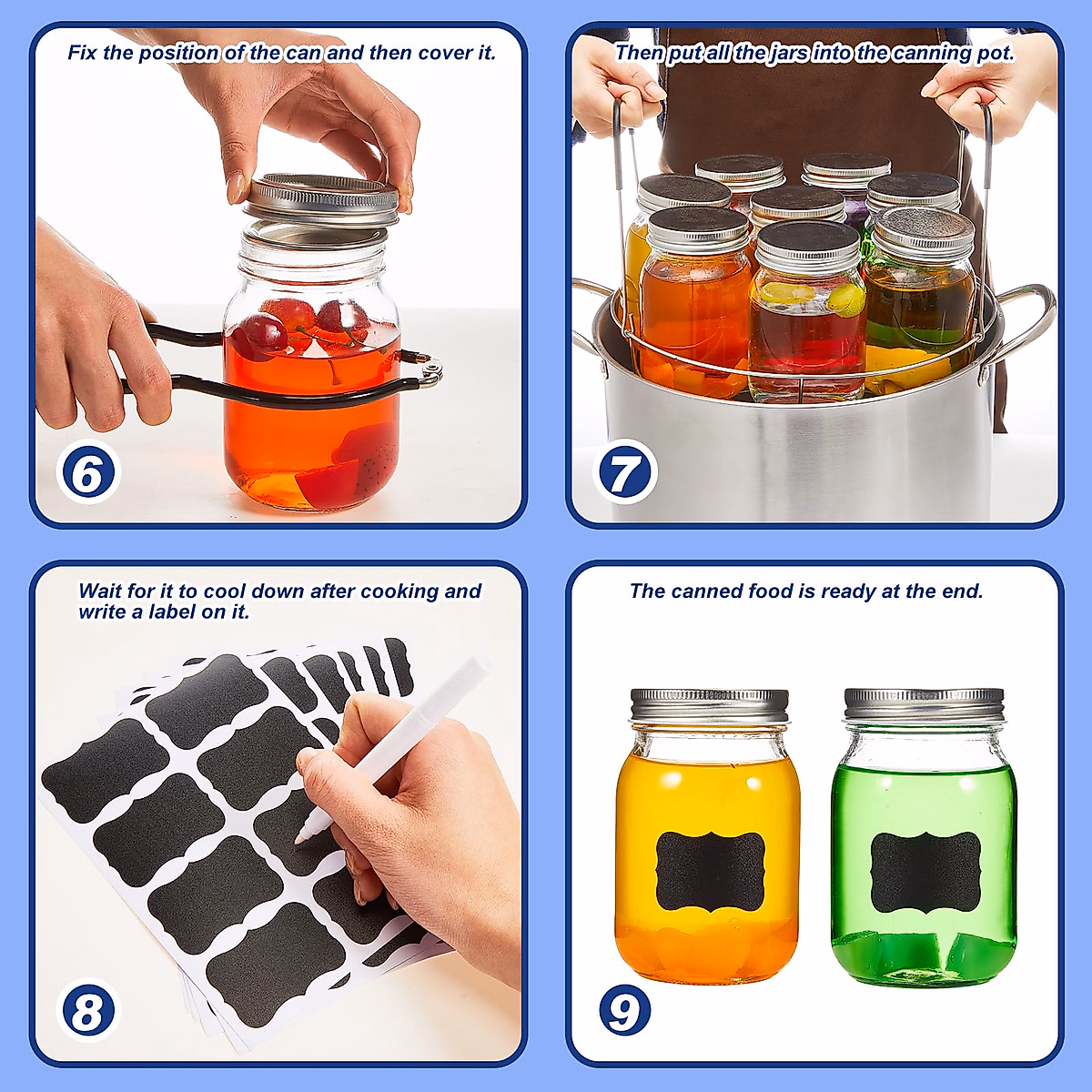 Funnymoom Canning Supplies Kit 21.5 Qt Stainless Steel Canning Pot with Lid and 21 Pieces Canning Tools Set Canning Supplies Starter Kit Water Bath Canning Supplies for Beginner