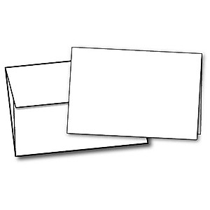 Desktop Publishing Supplies 4" x 6" Heavyweight Blank White Greeting Card Sets (20 Cards & Envelopes)