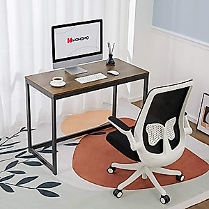 WOHOMO Small Computer Desk 39” Simple Modern Desk with Large Legroom Study Writing Desk for Home Office, Dark Brown
