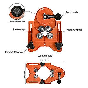 THINKWORK Diamond Drill Bits, Hollow Drill Hole Saw Set, 10-Piece Tile Opener with Hole Saw Guidance Fixture, Suitable for Ceramic, Glass, Tile, Porcelain, Marble