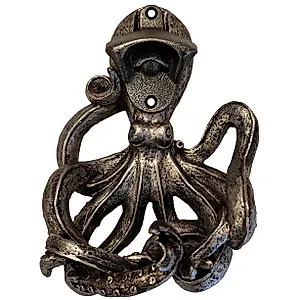 Octopus Bottle Opener - Wall Mount Nautical Ocean Beach Coastal Decor