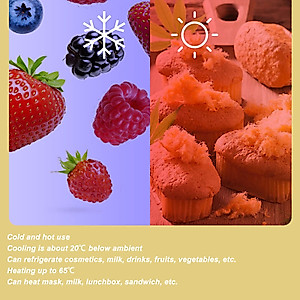 Mini Beauty Fridge, 10 Liters Beverage Refrigerator, Portable Beauty Freezer for Skincare, Breast Milk, Snacks, Medications and Beverage, Cooling and Heating, Mirrored Door