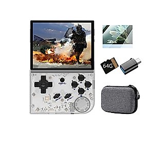 KJArrow Retro Game Console RG35XX IPS Screen, Game Console for Kids and Adults Preload Games, Handheld Game Player Support HDMI to TV and Gamepad, Linux Multi-emulator Portable Gaming Machine