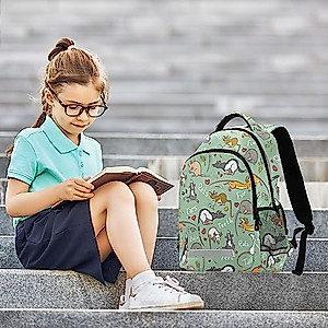 ALAZA Fancy Rat Cute Animals Backpack for Students Boys Girls Travel Daypack