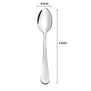 Suwimut 30 Pieces Demitasse Espresso Spoons, Mini Coffee Spoon, 4.4 Inches Stainless Steel Small Spoons for Coffee, Tea, Dessert, Appetizer, Ice Cream, Tiny Spoon for Home