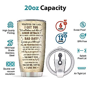 365FURY Gifts For Wife - Couples Gifts For Wife, Her, Girlfriend - Mothers Day, Valentines Day Gift for Wife - Christmas Present Idea Gift Sets For Her Couple Keychain & 20Oz Tumbler