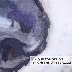 BlessLiving Floral Boho Wolf Duvet Cover Cool Wildlife Bedding Set Bright Rainbow Flower Blossoms Bed Spread (Queen)