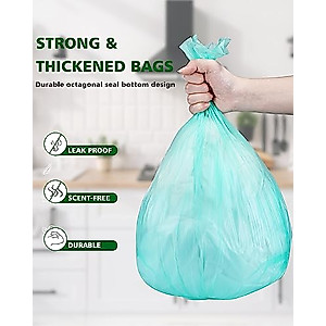 Compostable Trash Bags 1.2 Gallon 150 Packs,AYOTEE Small Compost Bags,Small Biodegradable Trash Bags Green Are Suitable For 1-2 Gallon And 4-8 Liter Tiny Trash bags can liner