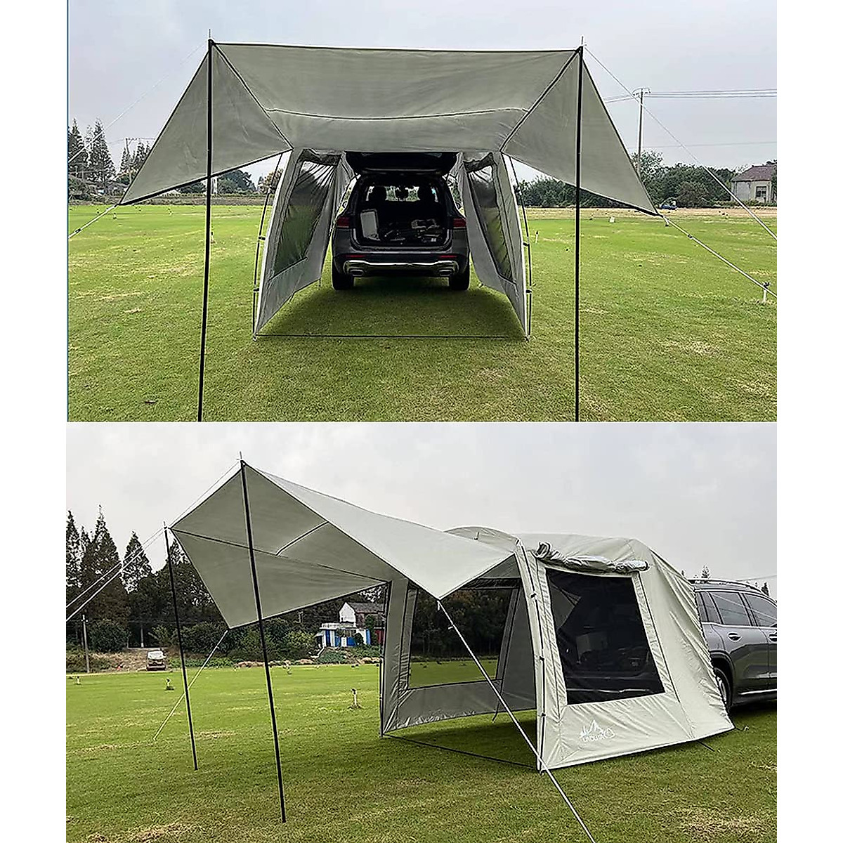 WINTENT Versatile Car Tent SUV Tailgate Attachement Tent Rainfly Screen Room for Camping （15.9 x 7.9 x 6.4ft） (Ranifly)