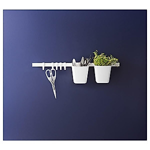 Ikea SUNNERSTA - Rail with 4 Hooks and 2 containers, [White],Length: 60 cm