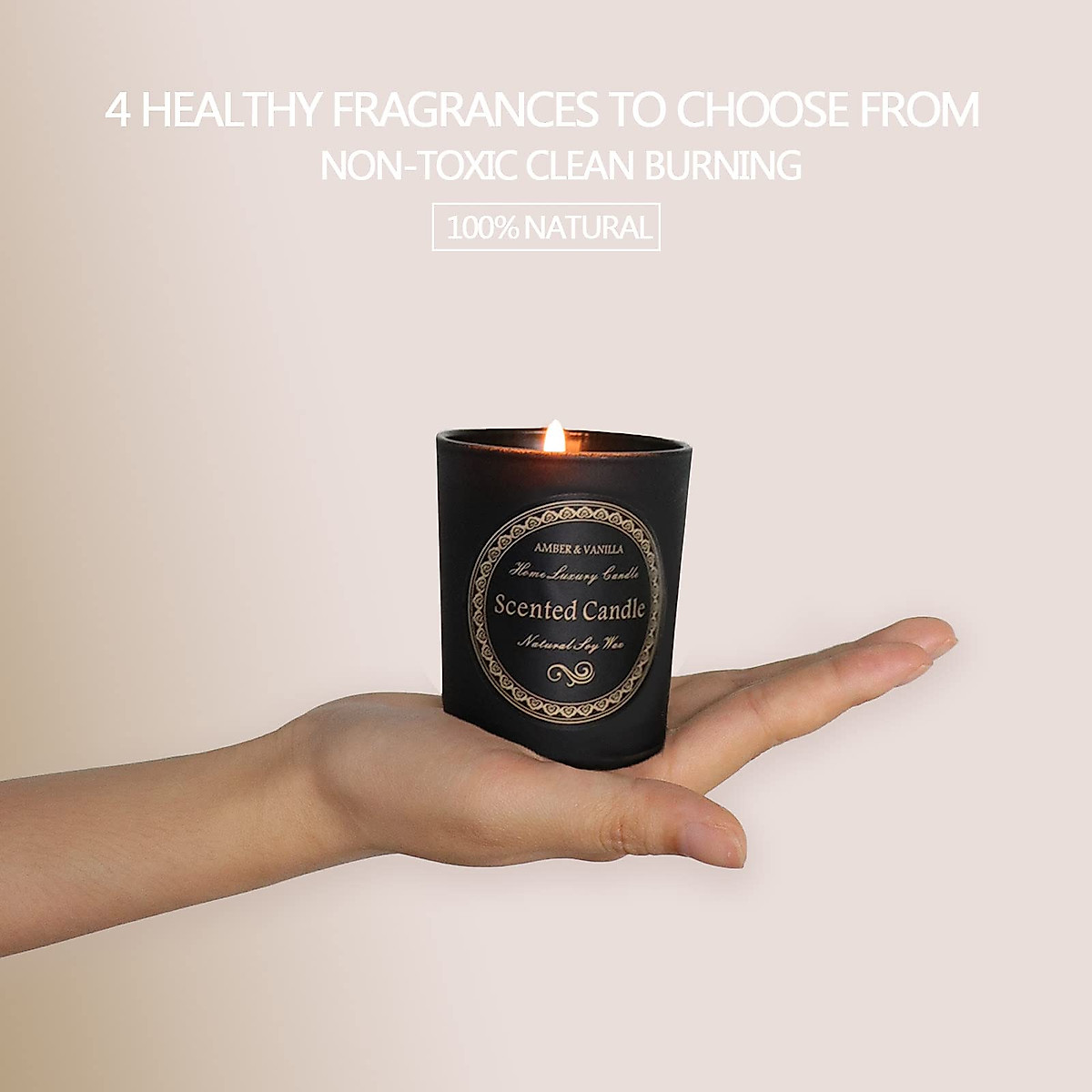 Candles Gifts for Women, Home Scented Candle Set, Soy Candles with Essential Oil, 4x2.2oz Portable Travel Fragrances Scented Candles Gift Set, Christmas Gifts, Birthday Gifts for Women