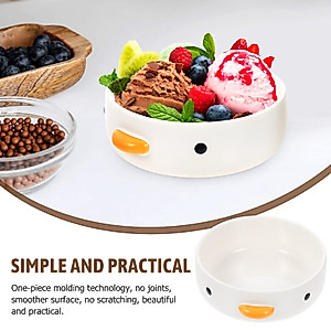 UPKOCH Funny Cute Chick Plates Mini Dessert Plate Handmade Duck Safety Ceramics Sauce Plate Hamster Bowl Bird Food Bowl.