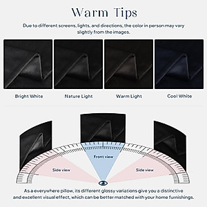 Phantoscope Pack of 2 Velvet Decorative Throw Decorative Pillow Cover Soft Solid Square Cushion Case for Couch Black 18 x 18 inches 45 x 45 cm