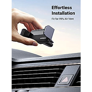 UGREEN Car Vent Phone Mount Air Vent Clip Holder Cell Phone Car Mount Compatible with iPhone 14 13 12 Pro Max Mini Plus, iPhone 11 SE XS XR 8 7 6 6S Smartphone