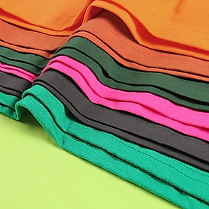 Roselux Women Short Sleeve Deep V Neck Tops Shirts Fitted Cotton Modal Summer Sexy Tshirt Tee Hot Pink M