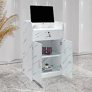 Lectern Lightweight Lecterns Wooden Laptop Desk Podium Stand Small Conference Teacher Podiums Simple Floor Standing Standing Lectern, White