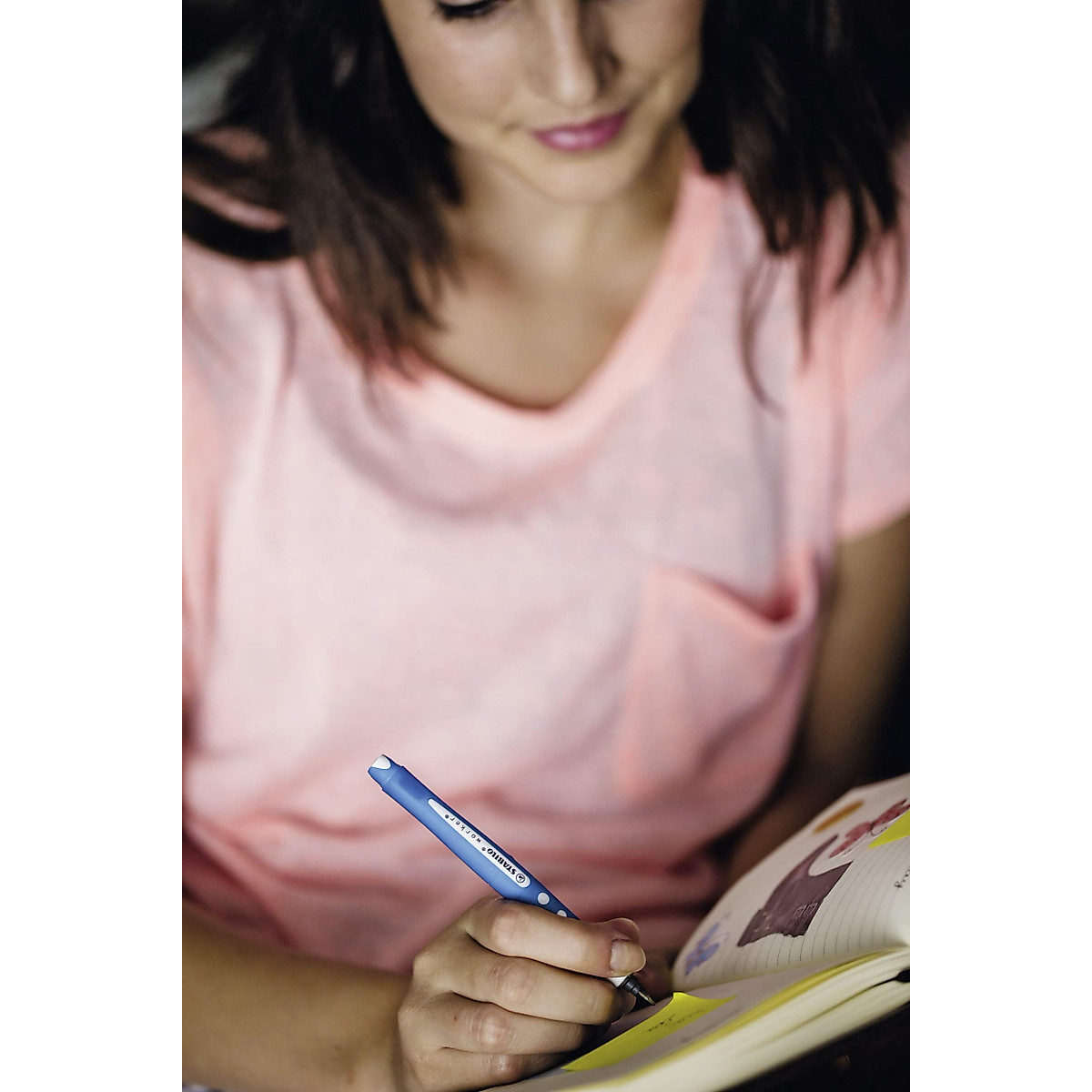 STABILO Worker Rollerball Pen, Black (Pack of 2)