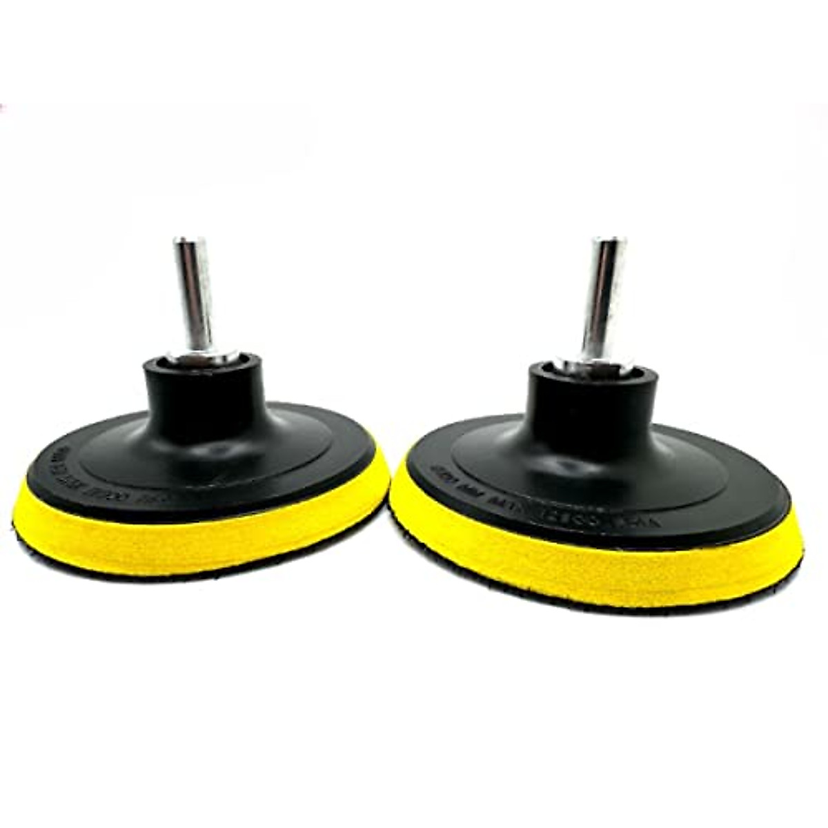 Pro-Graad 2 Pack 4" Hook and Loop Backing Pads Foam Backer Pad with 5/8”-11 – 4 inch Backup Pads for use with Angle Grinder or Drill Sanding Polishing Discs – Includes 2pcs 0.30” (8mm) Shank Adapters