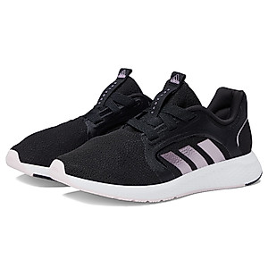 adidas Women's Edge Lux Running Shoe, Black/Matte Purple Metallic/Almost Pink, 9