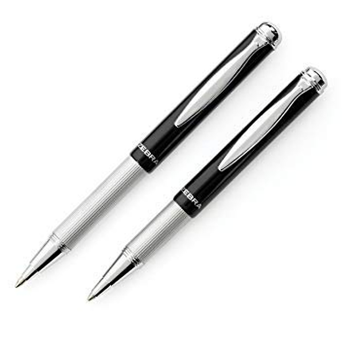 Zebra 10110 Telescopic Ballpoint Pens (Pack of 2) 1mm, Pocket Clip