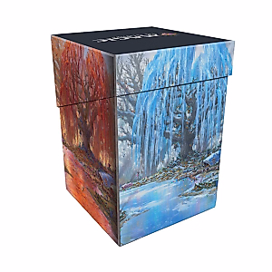 Ultra Pro - Bloomburrow 100+ Deck Box® Season Lands: Three Tree City for Magic: The Gathering, Exclusive Artwork, Archival Safe, Rigid Polypropylene, Deck Divider Included