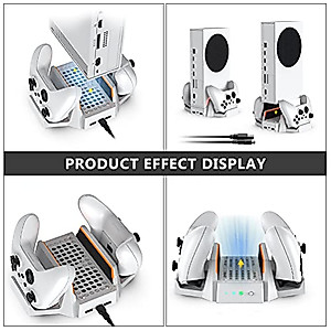 OSALADI Cooling Charging Base Potable Charger Portable Chargers Charger Portable Charging Dock Controller Charger Dock Kickstand Gamepad Dual-Charging Base abs White The Host Cooling Base