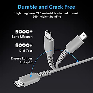 DS Lite Charger Kit,FIOTOK Ds Lite Stylus Pen Replacement for Nintendo DS Lite Systems,AC Adapter Charger Compatible with Nintendo DS Lite Power Adapter Fast Charging Portable Charger (100-240v)